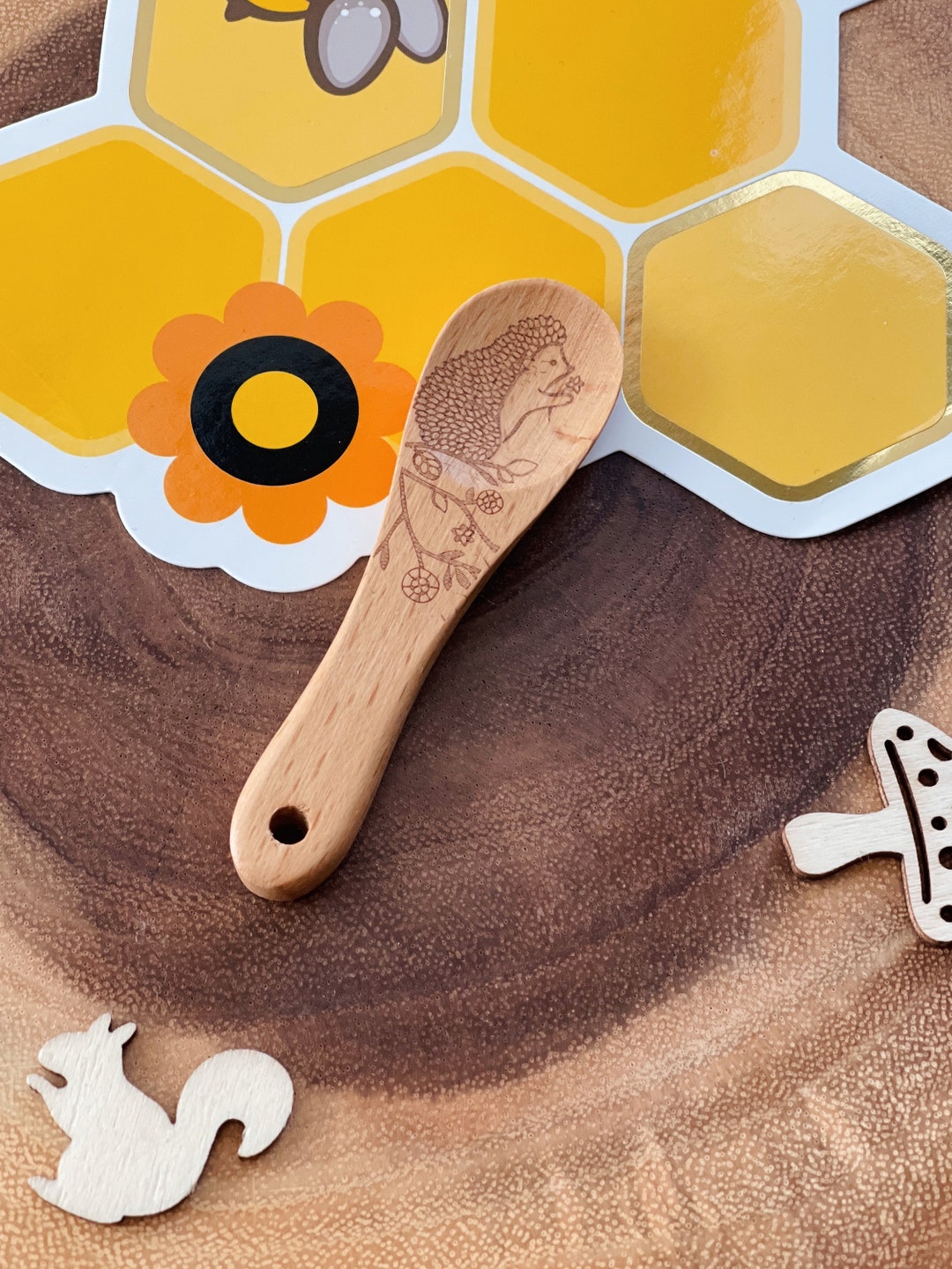 Mini Woodland Spoon, Small Wooden Spoon, Wooden Learning Toys, Sensory Bin Toys, Sensory Bin ...