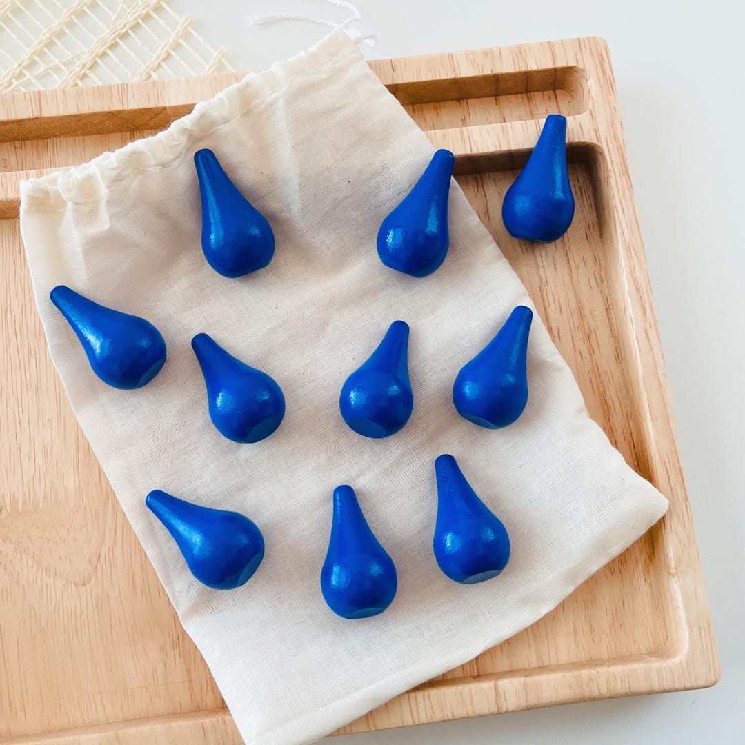 10-pc Raindrop Counting Set, Math Manipulatives, Weather Station ...