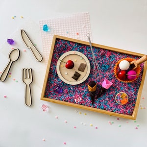 21-pc Sweet Treats Rice Kit, Sensory Kit, Sensory Bin, Colored Rice ...