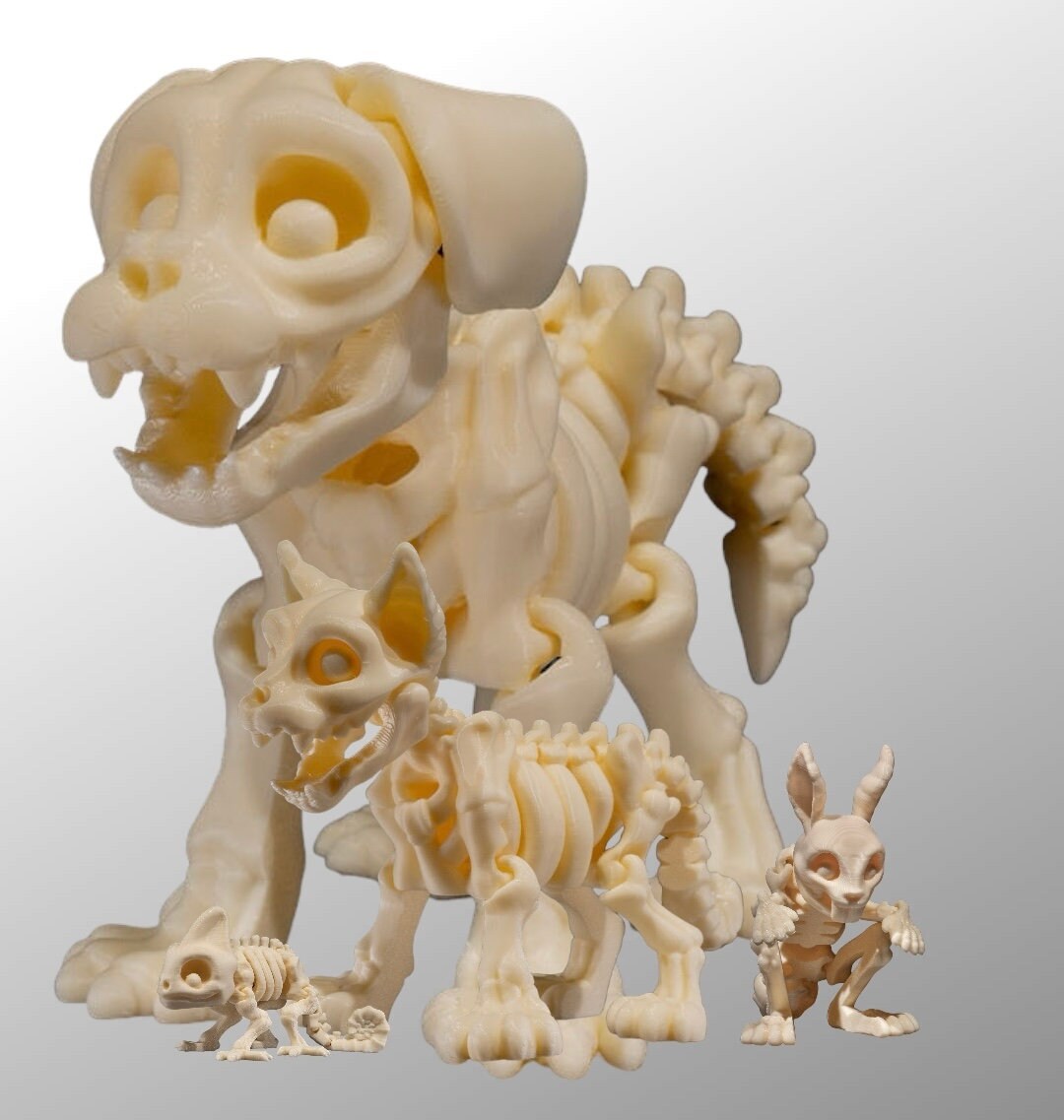 Articulated Skelton Animals Fidget Toy 3dprinted - Etsy