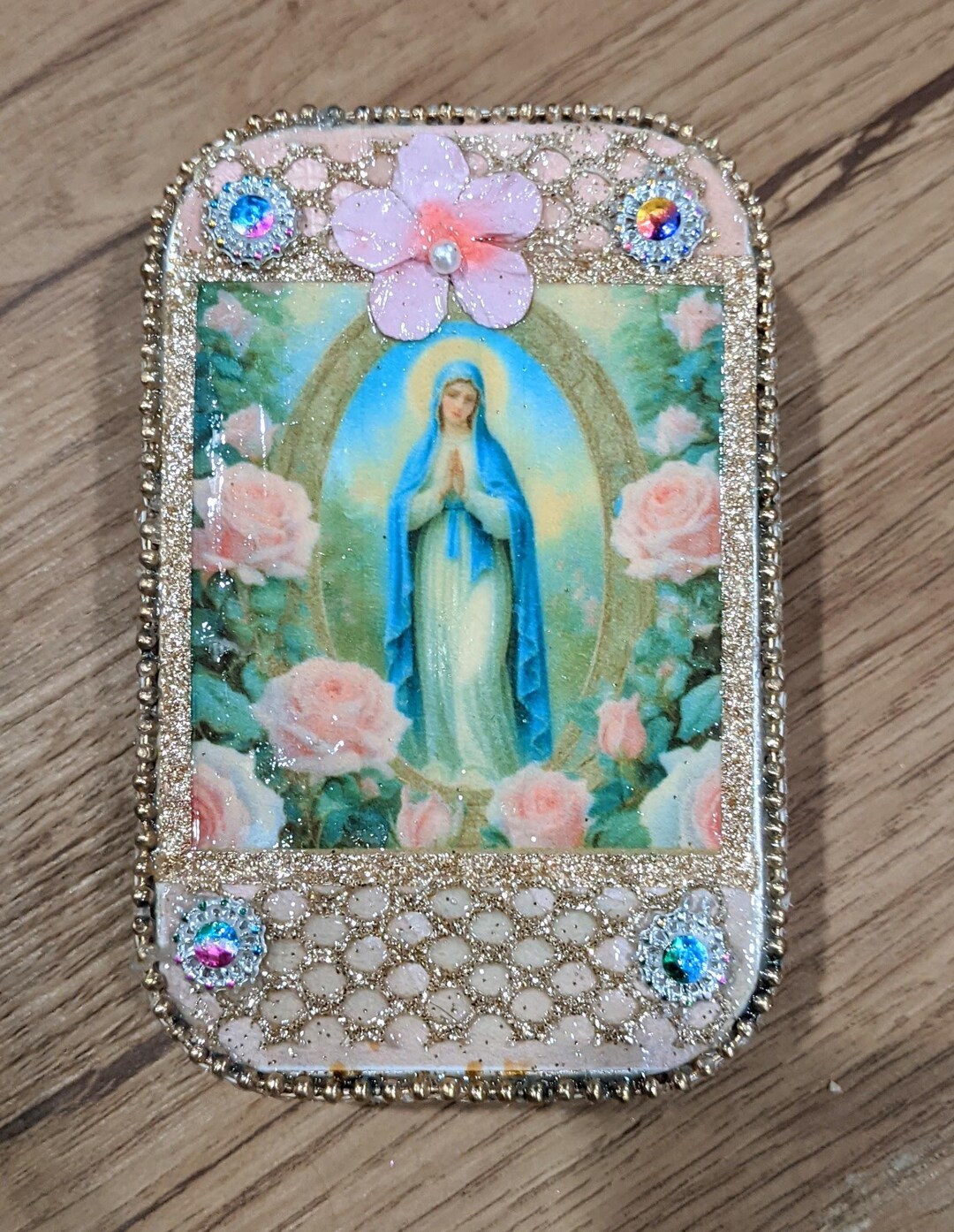 Catholic Travel Shrine Mini Altar Nicho Rosary Box – Our Lady of ...