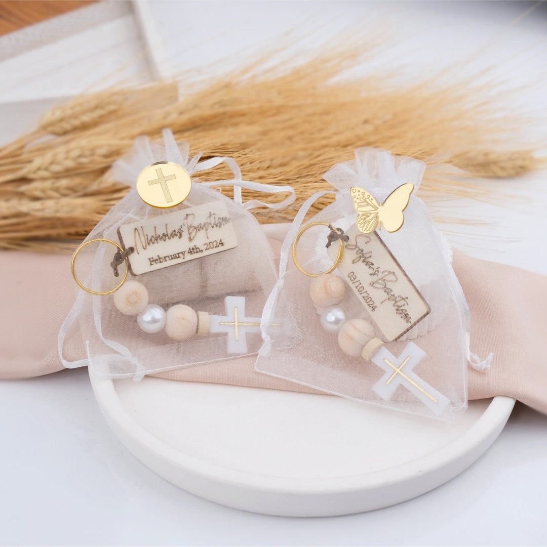 Baptism Party Favors for Guests, Personalized Christening Keepsakes ...