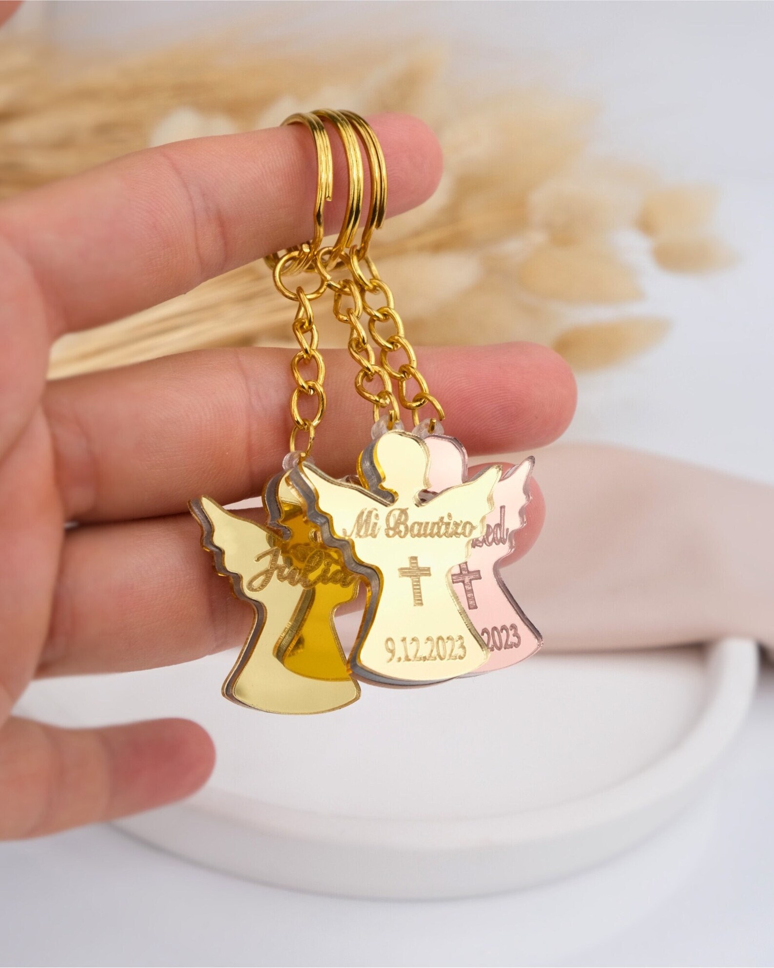 Christening Keychain Favors, Mi Bautizo, Baptism Favors for Guest ...