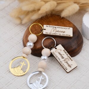 Personalized Funeral Keepsakes, Personalized Memorial Service Keychain ...