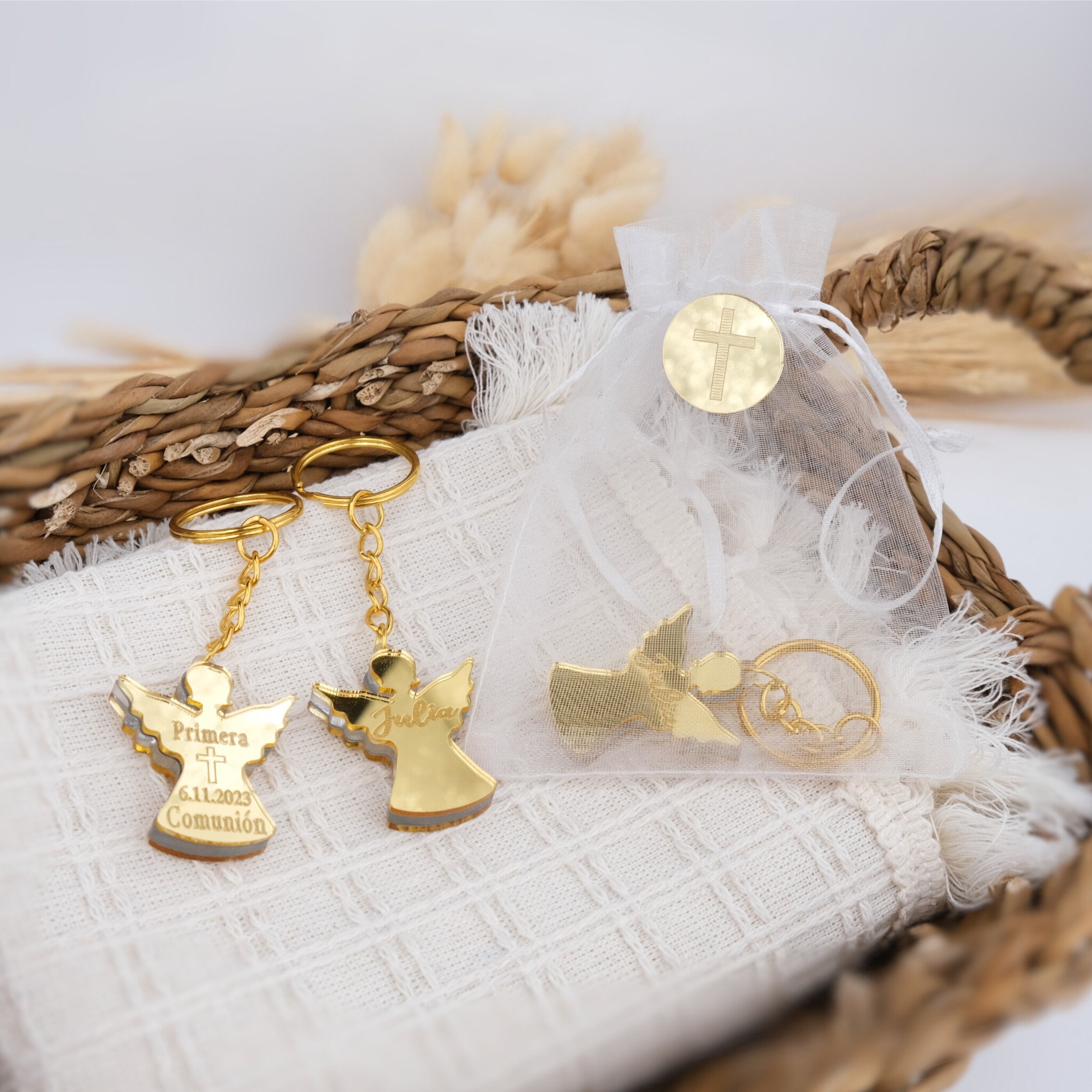 Christening Keychain Favors, Mi Bautizo, Baptism Favors for Guest ...