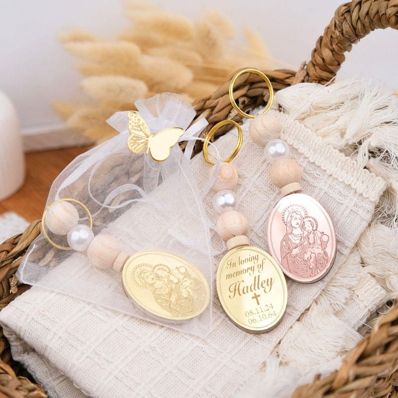 Personalized Funeral Favors, Memorial Keychains for Guest, Custom ...