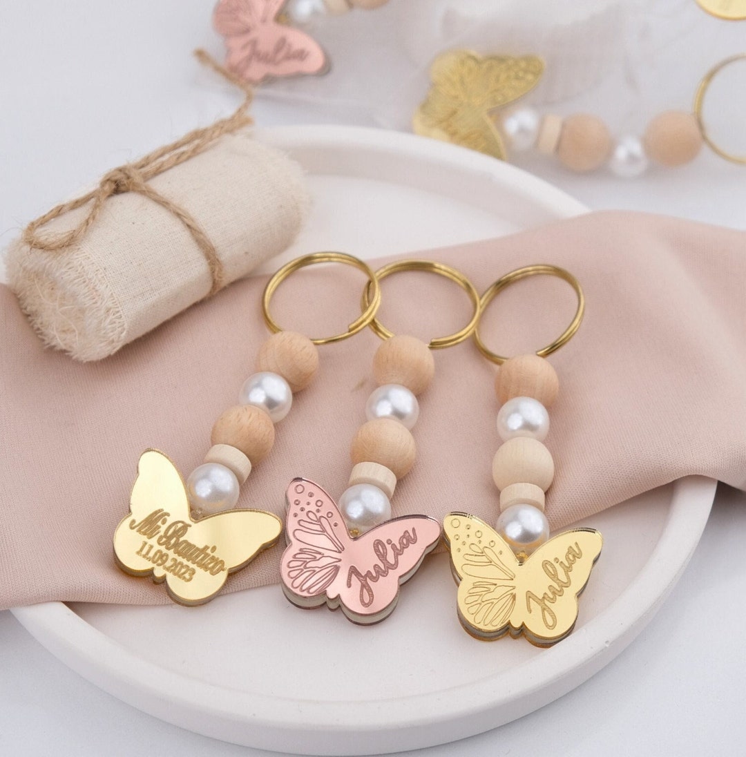 Custom Baptism Keychain Favors for Guest, Baptism Favors Girl ...