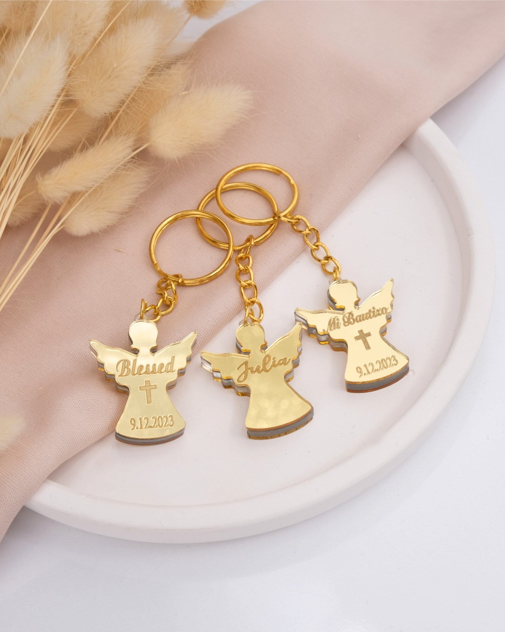 Christening Keychain Favors, Mi Bautizo, Baptism Favors for Guest ...