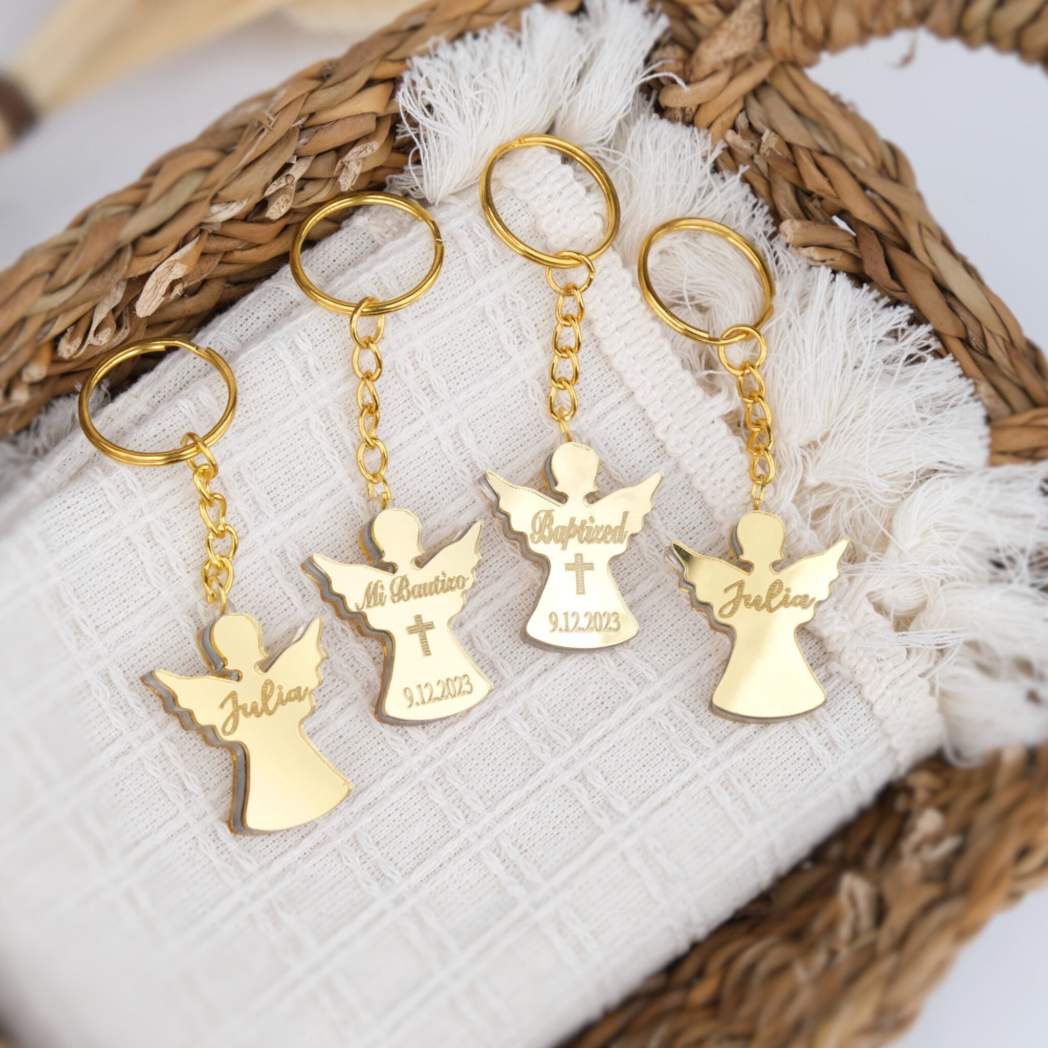 Christening Keychain Favors, Mi Bautizo, Baptism Favors for Guest ...