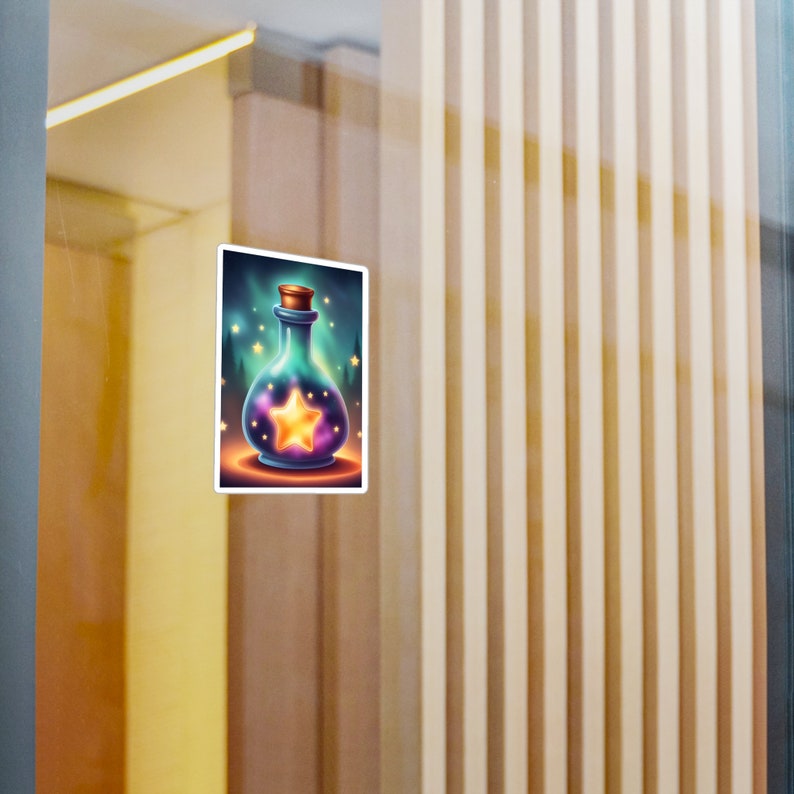 Kiss-cut Vinyl Decals/cosmic Design/fantasy Flask/magical Flask ...