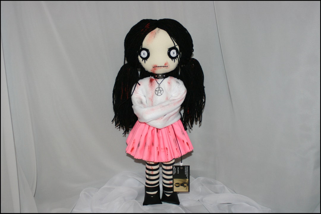 OOAK Hand Stitched Psycho Rag Doll Crazy Straight Jacket Creepy Gothic ...