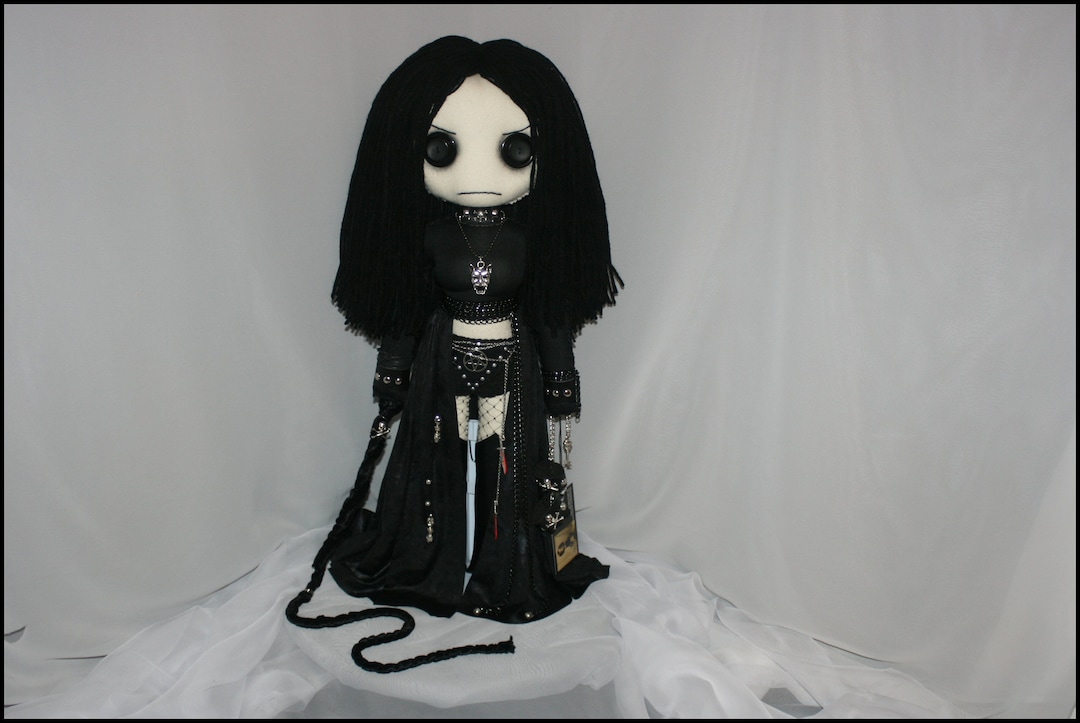 Hand Stitched Dominatrix Rag Doll Creepy Gothic Folk Art by Jodi Cain ...