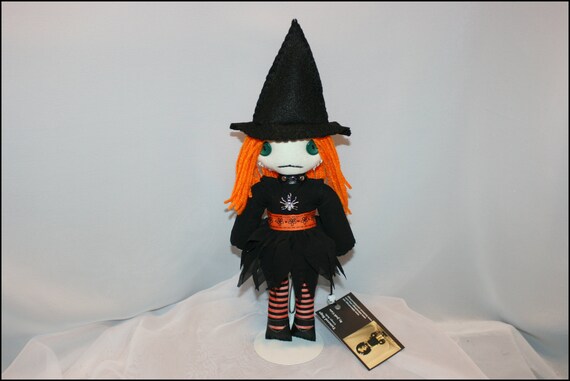 Dolls & Miniatures Hand Stitched Mini Ghost Rag Doll Creepy Gothic ...