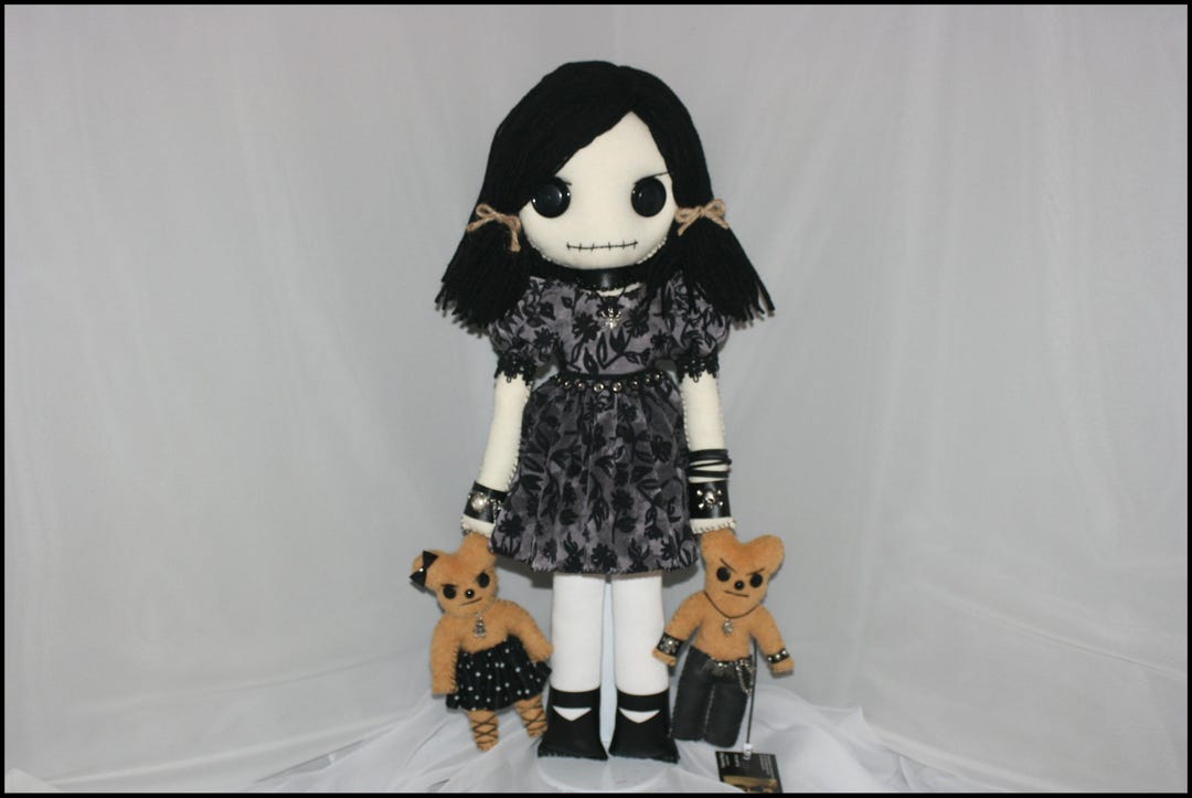 OOAK Rag Doll With Teddy Bears Creepy Dark Gothic Folk Art by Jodi Cain ...