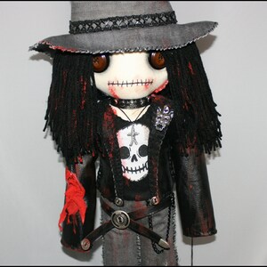 OOAK Hand Stitched Zombie Rag Doll Creepy Gothic Horror Folk Art by ...