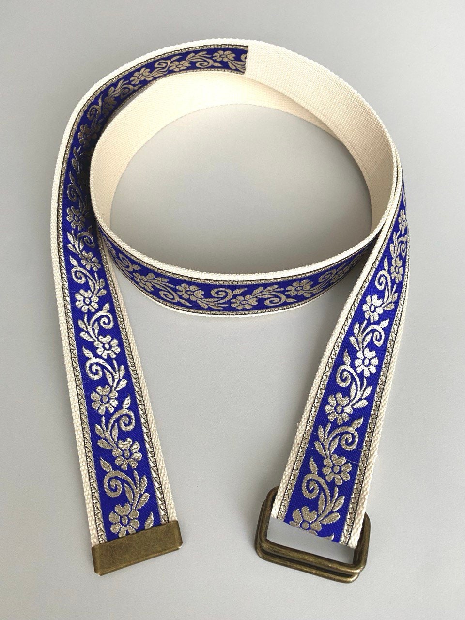 Natural Color Cotton Webbing Belt Blue Black Green Red Boho Belt All ...