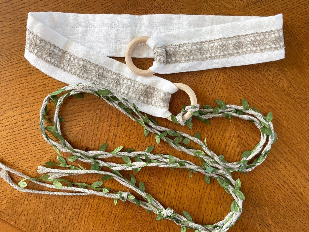 Linen Wedding Fantasy Belt Festival Linen Lace Belt Celtic Renaissance ...
