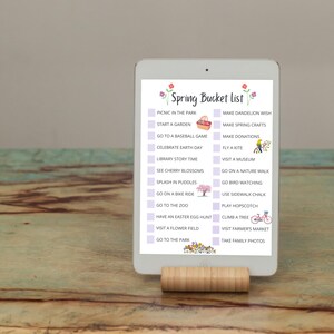 Spring Bucket List Printable, Instant Download List for Kids, Fun ...