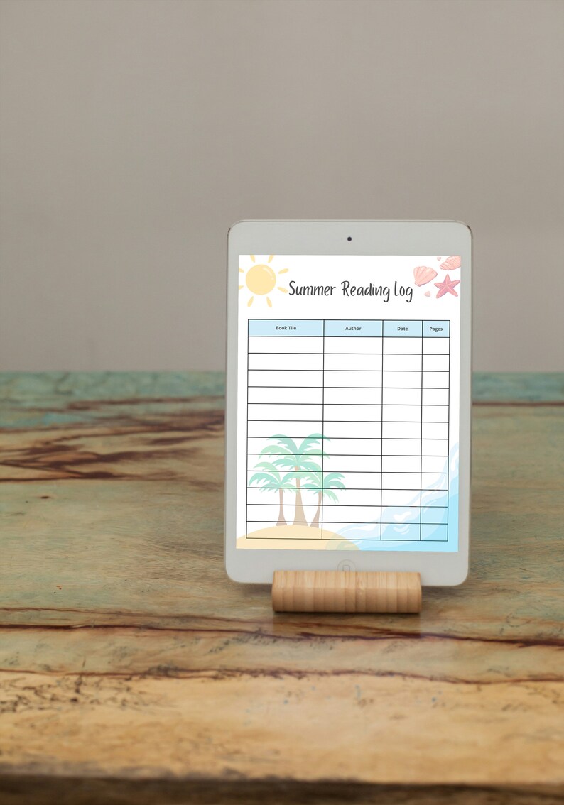 Printable Kids Summer Reading Log, Editable Summer Reading Log, Kids ...