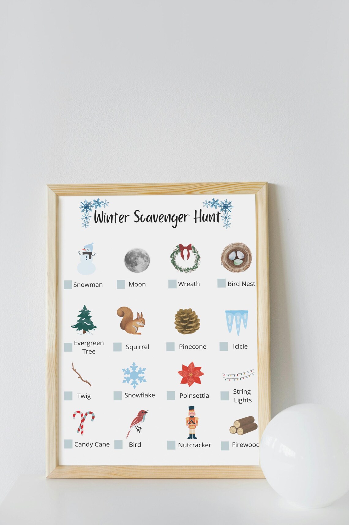 Winter Scavenger Hunt, Instant Download, Nature, PDF Winter Outdoor ...