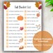 Fall Bucket List Printable, Instant Download List for Kids, Fun Fall ...