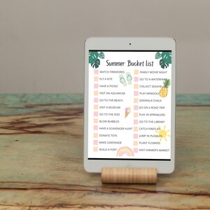 Summer Bucket List Printable, Instant Download List for Kids, Fun ...