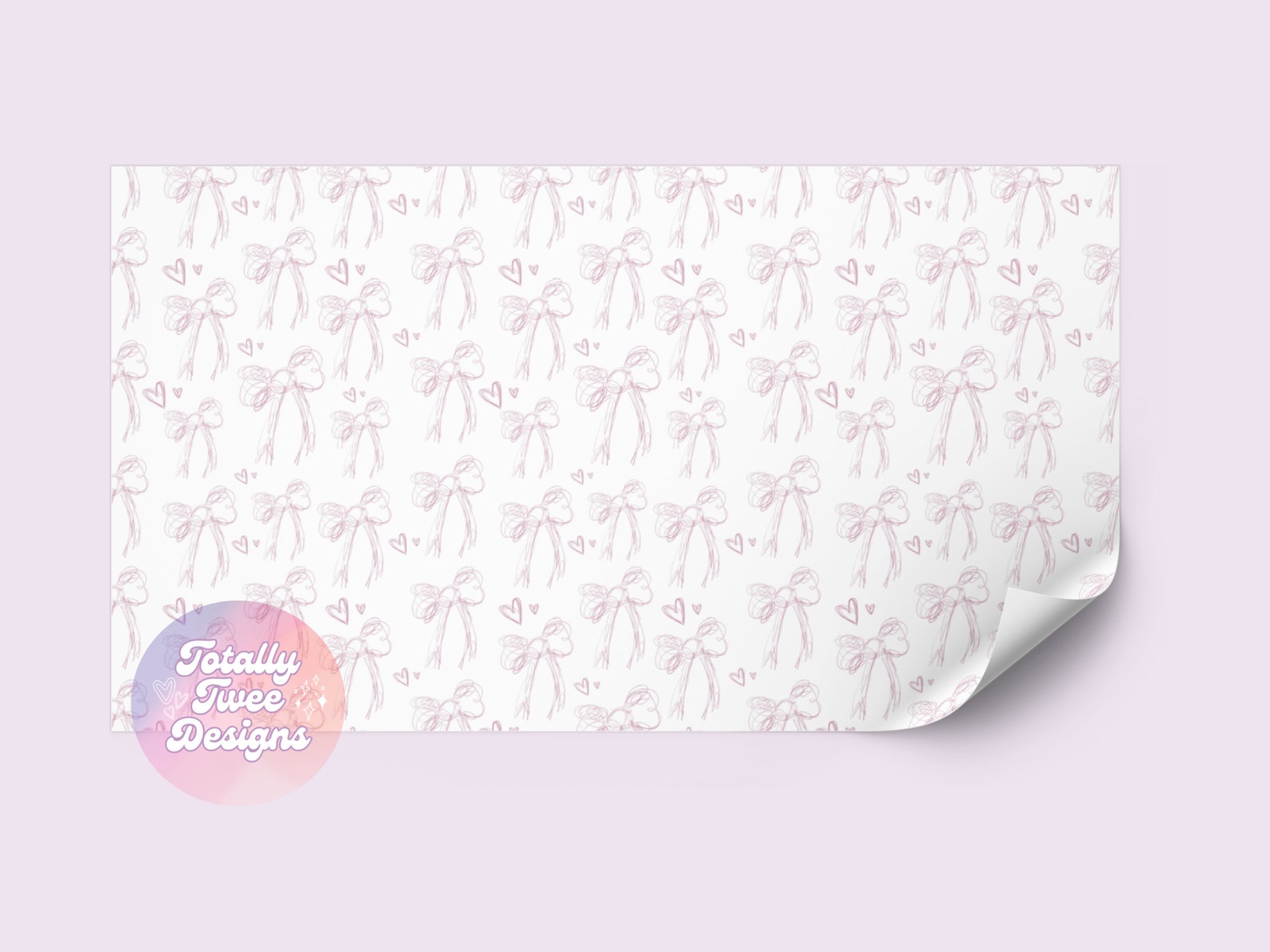 Coquette Bow & Heart Seamless Repeating Pattern File Instant Digital ...