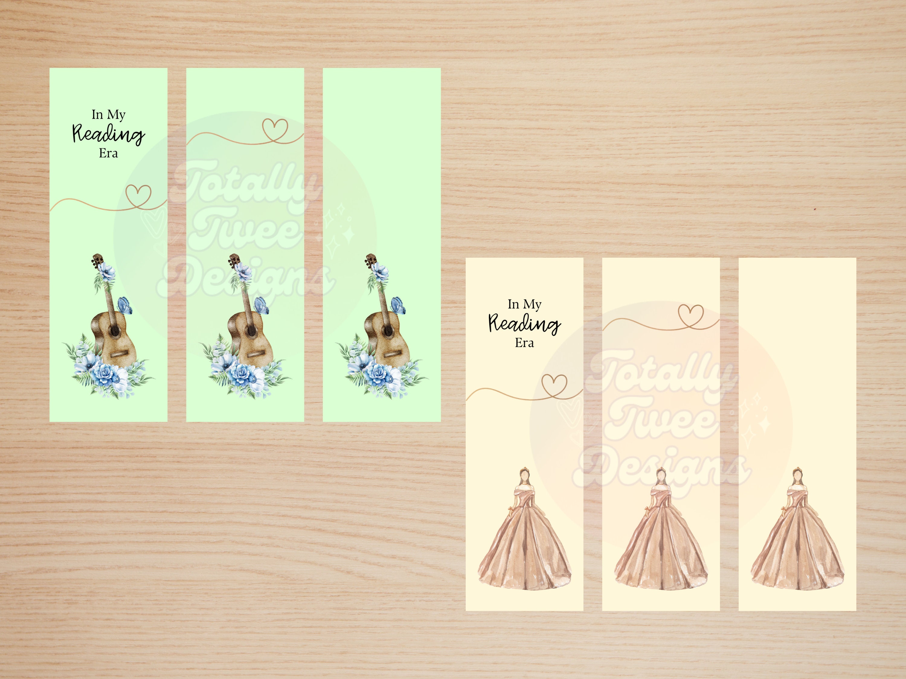 Taylor Swift Eras Printable Bookmark Set High Res PDF PNG Files Instant ...