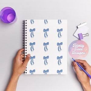 Coquette Blue Bows Seamless Repeating Pattern File | Instant Digital ...