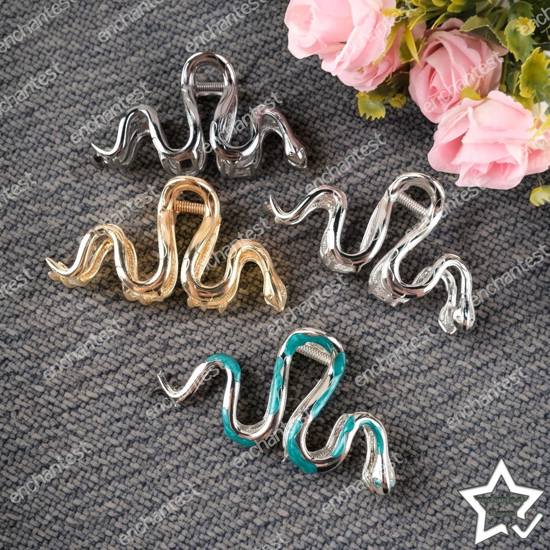 Metal Snake Shaped Hair Claw,hair Claw,minimalist Hair Claw,snake Hair ...