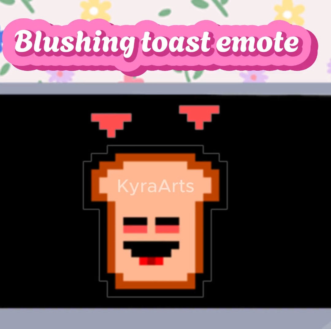 Blushing Toast Animated Emote - Etsy