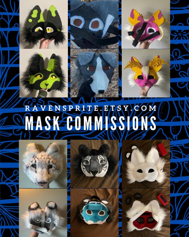 ALL SLOTS CLAIMED Custom Animal Mask Commissions (read Description ...