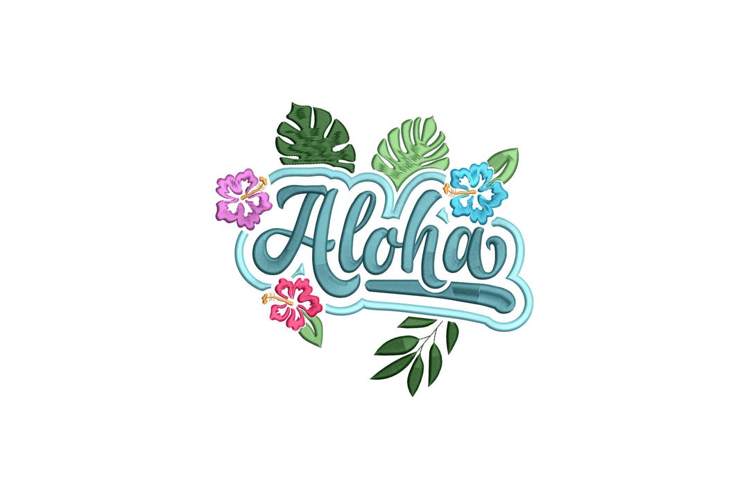 Aloha Embroidery Design, Aloha Machine Embroidery, Aloha Lover Gift ...