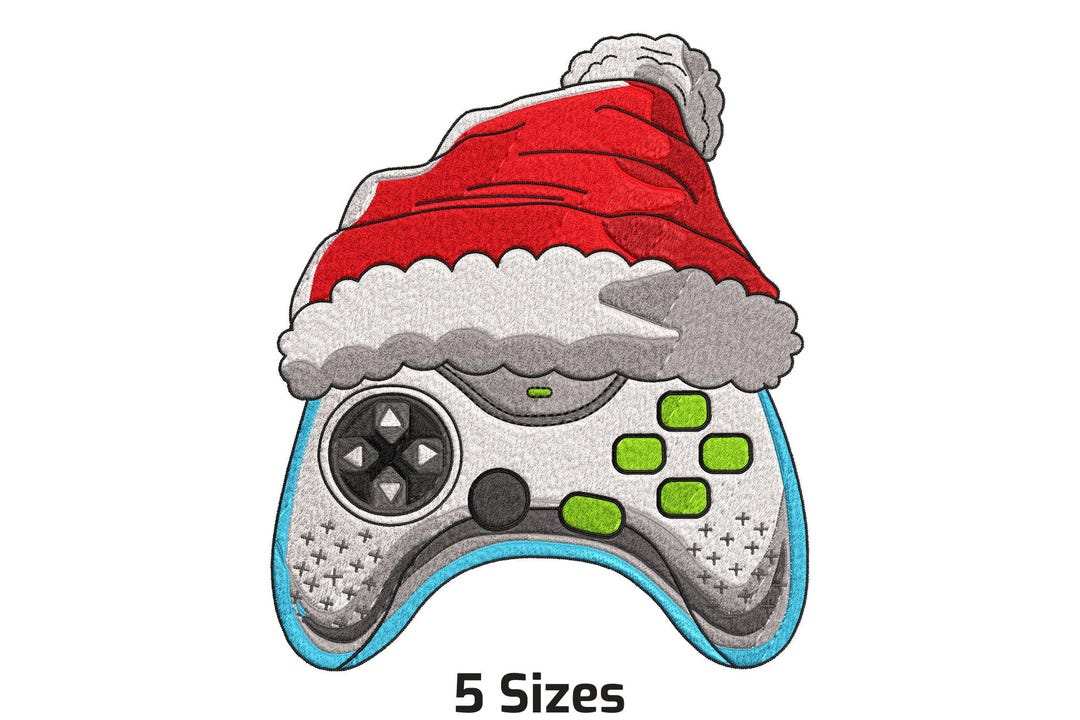 Video Game Controller Christmas Embroidery Design Video Game Embroidery ...