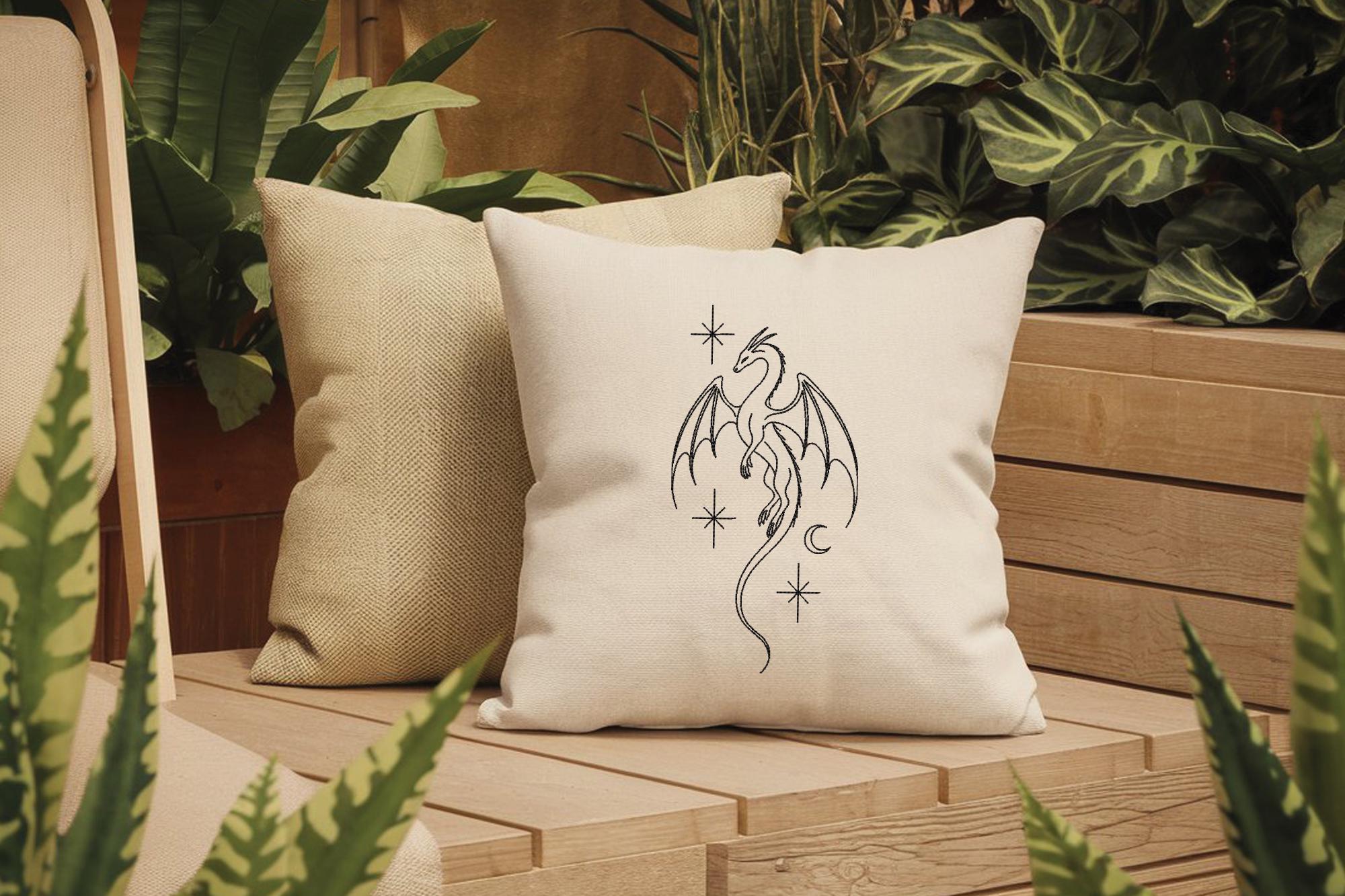 Dragon Embroidery Design, Line Dragon Machine Embroidery, Dragon Lover ...