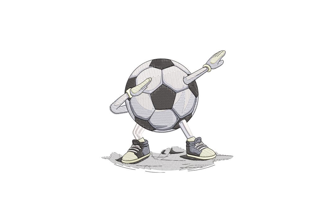 Dabbing Football Embroidery Design, Funny Dab Football Machine ...