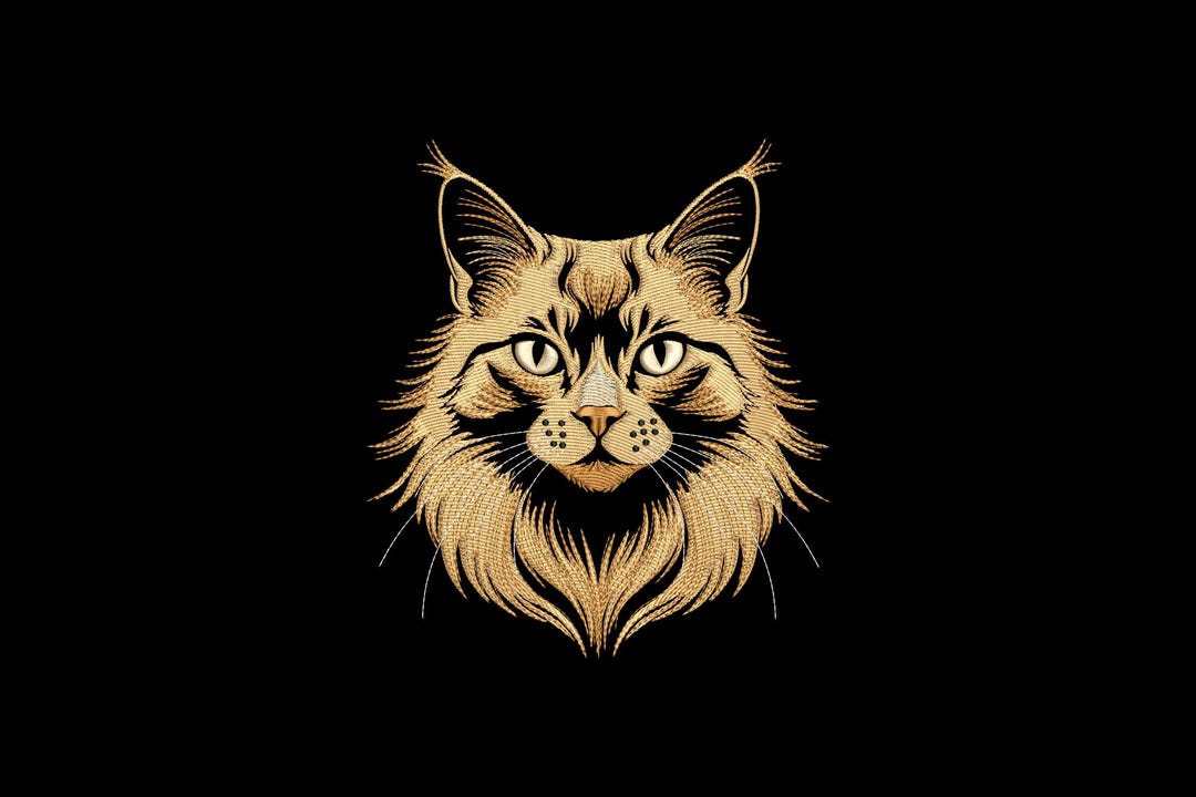 Cat Embroidery Design, Realistic Cat Machine Embroidery, Cat Lover Gift ...