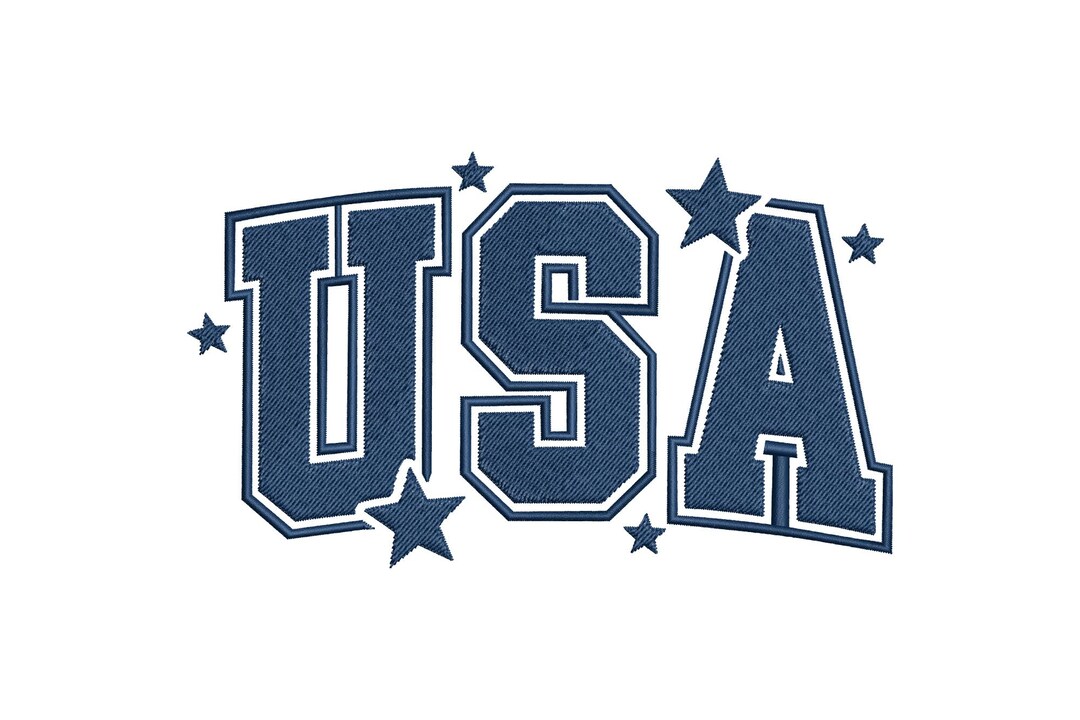 USA Embroidery Design, USA Machine Embroidery, 4 Sizes, Instant ...