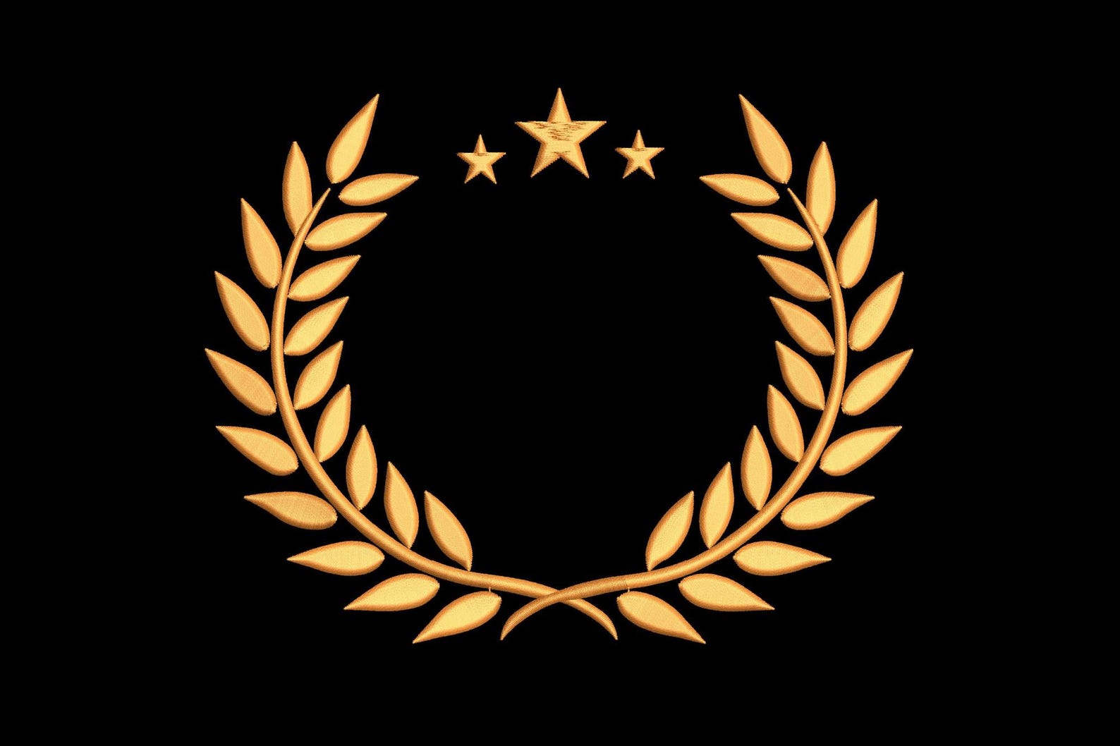 Laurel Wreath Embroidery Design, Golden Laurel Wreath Machine ...