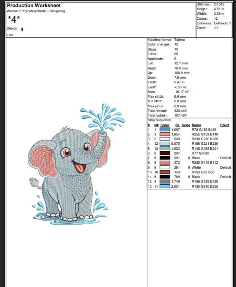 Baby Elephant Machine Embroidery Design, Safari Animal Embroidery File ...