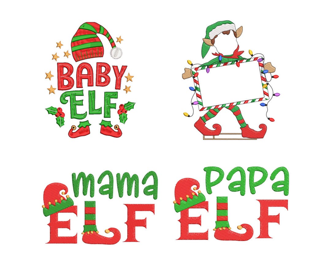 Elf Christmas Embroidery Design, Elf Embroidery Design, Machine ...