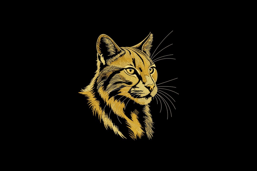 Cat Embroidery Design, Bobcat Machine Embroidery, Bobcat Lover Gift ...
