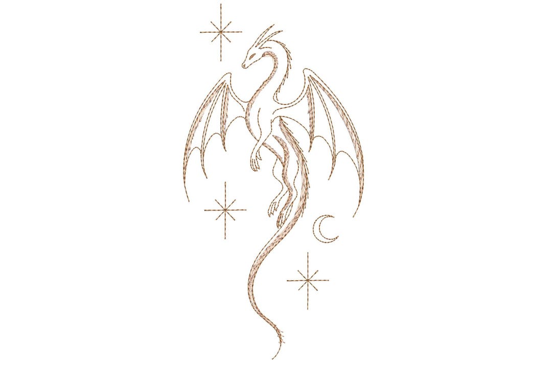 Flying Dragon Embroidery Design, Dragon Machine Embroidery, Dragon ...