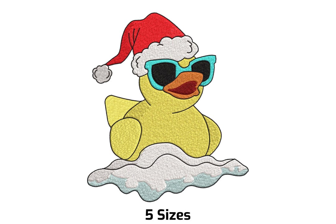 Rubber Duck Christmas Embroidery Design Rubber Duck Embroidery Design ...