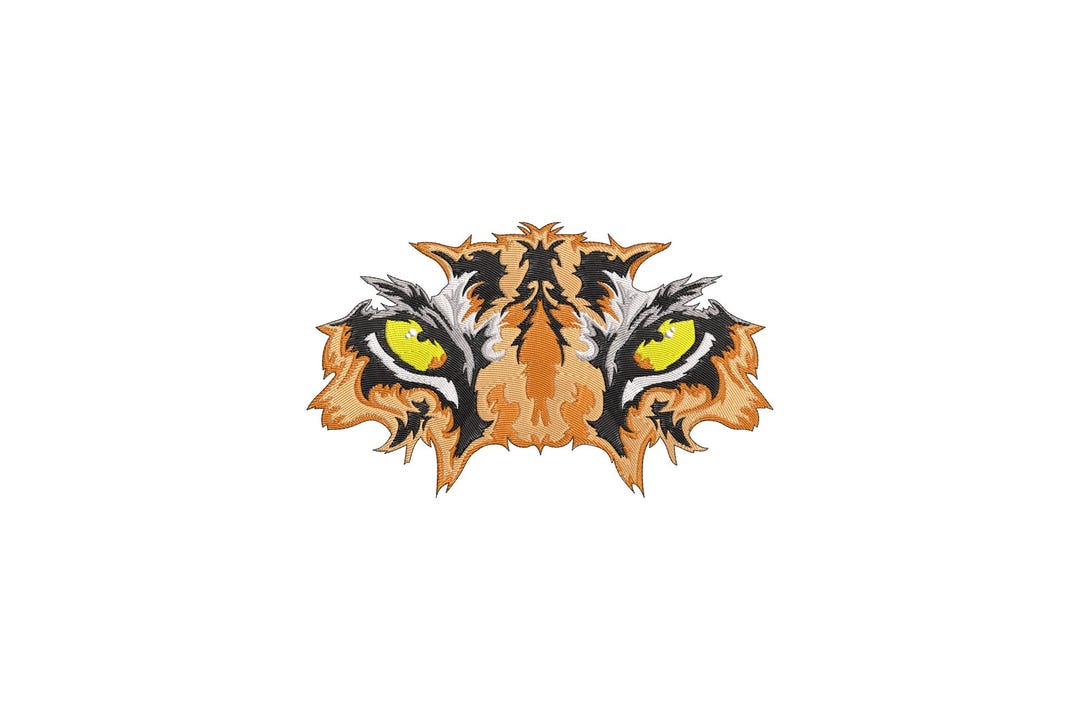 Tiger Face Embroidery Design, Funny Tiger Machine Embroidery, Tiger ...
