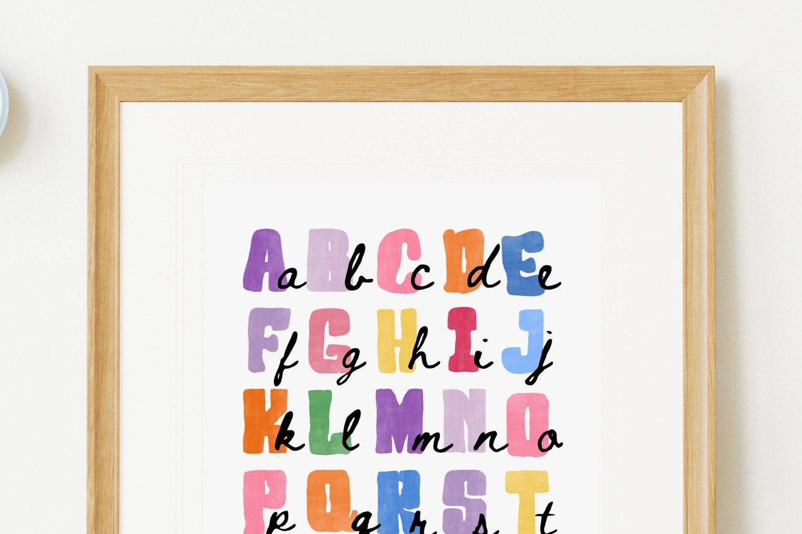 Fun Classroom Wall Art, Printable Alphabet Chart, Rainbow School Room ...