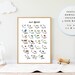 Watercolor Insect Alphabet Chart for Nursery Printable Educational ...