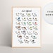 Printable Watercolor Insect Alphabet Chart Instant Download Educational ...