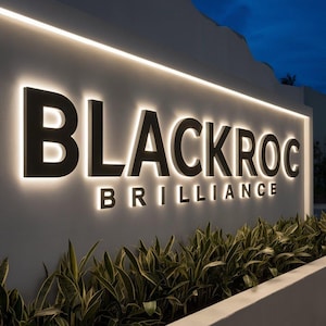 3D Backlit Metal Business Sign: Custom LED Logo Signboard - Etsy