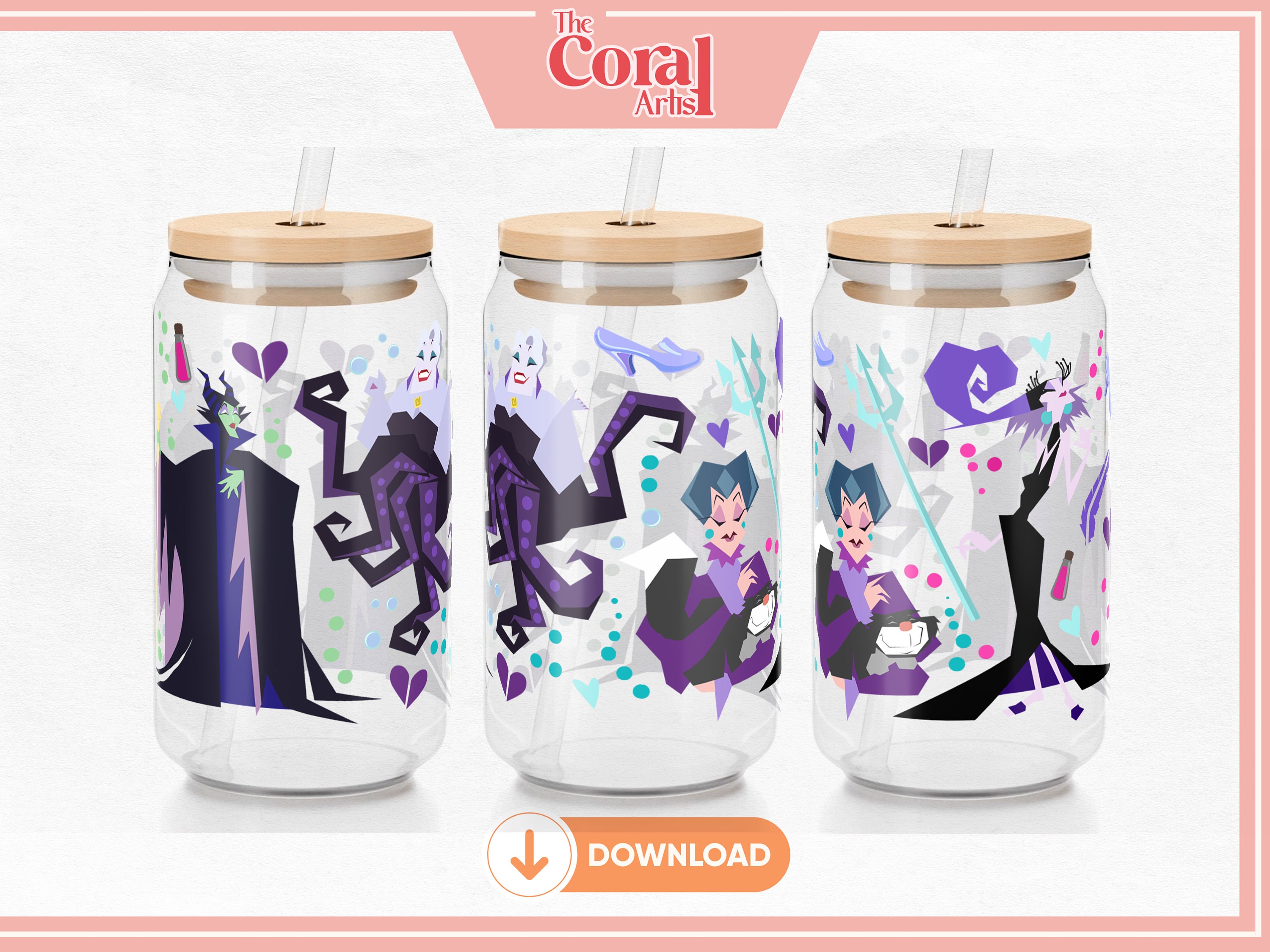 PURPLE Bad Guys Sublimation PNG Transfer File UVDTF Cup Wrap, Libbey ...